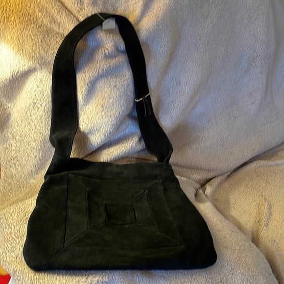 Lisa Loren | Bags | Nwt Black Suede Leather Hobo Bag By Lisa Loren ...